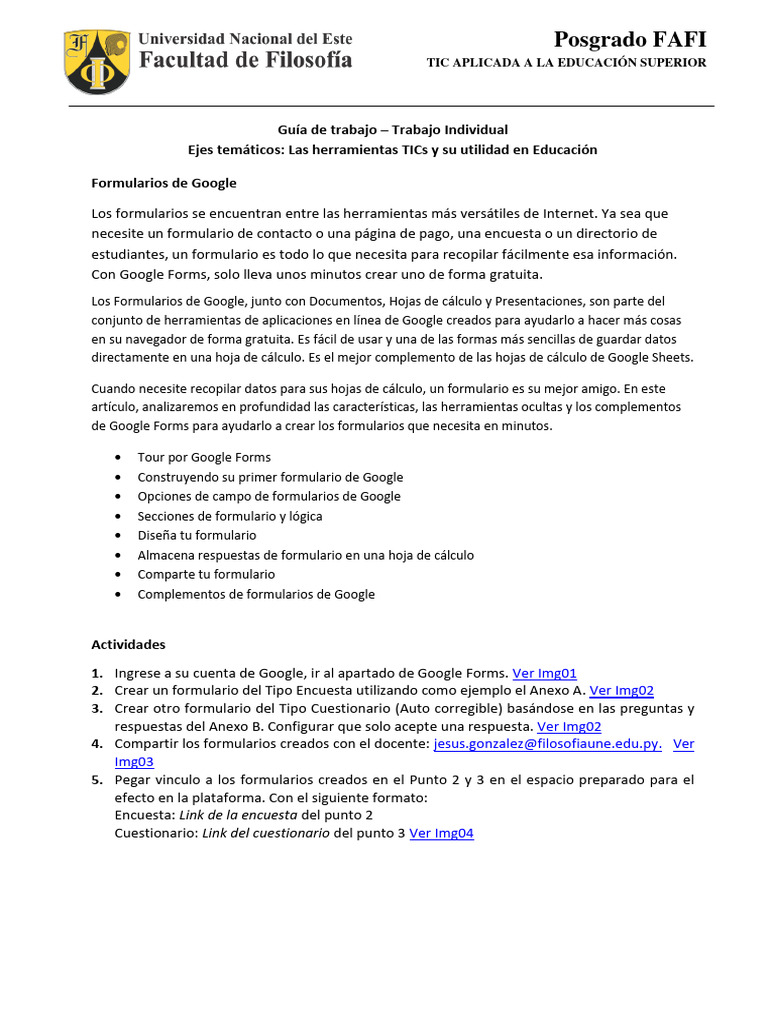 Guia Actividad 4 - Formularios de Google | Descargar gratis PDF | Metodología de encuesta ...