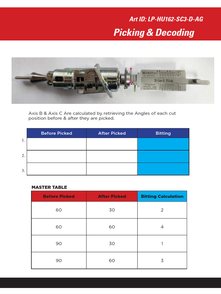 Picking & Decoding: Art ID: LP-HU162-SC3-D-AG | PDF