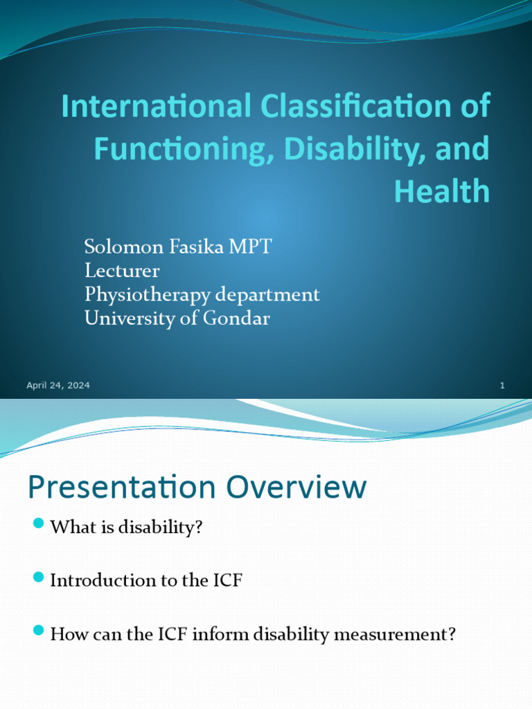 005 ICF PPT Presenation 2 | PDF | Disability | Psychology