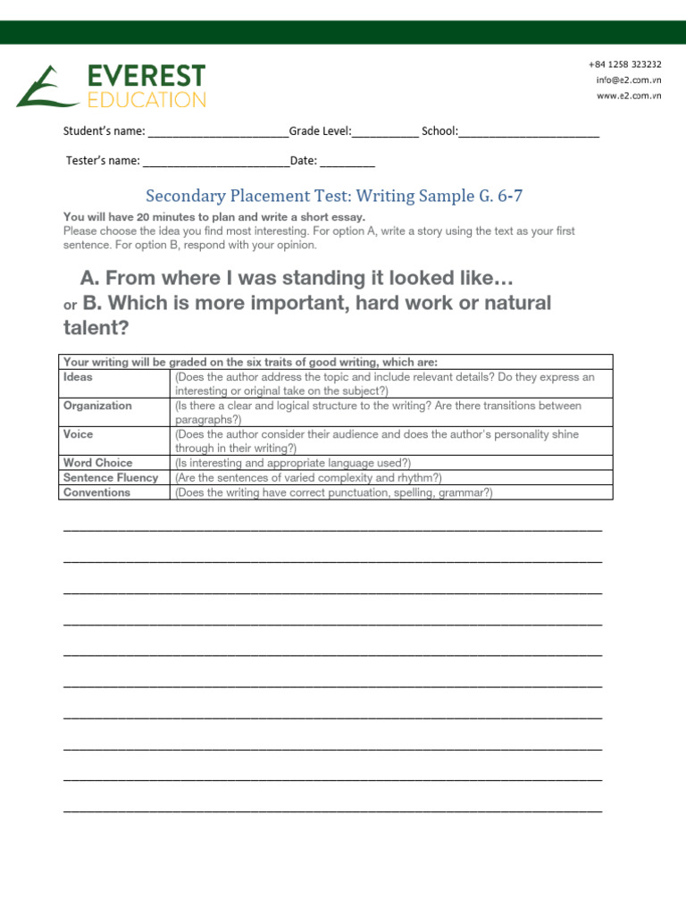 Secondary Writing - Grade 6-7 | PDF | Grammar | Human Communication