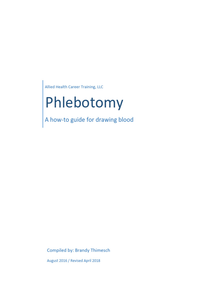 Phlebotomy: A Comprehensive Guide | PDF | Electronic Health Record ...