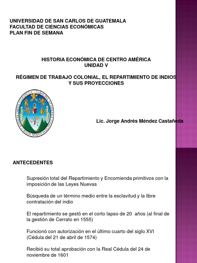 Repartimiento Colonial en Centroamérica | PDF | Imperio español ...