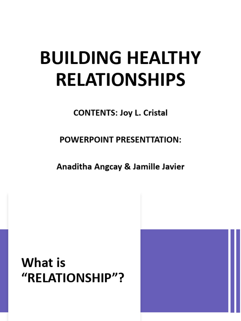 Building Healthy Relationships | PDF | Communication | Nonverbal ...