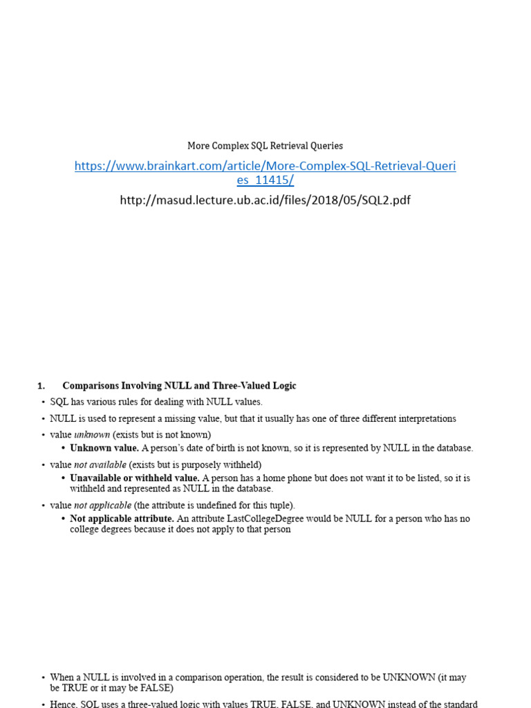 More Complex SQL Retrieval Queries | PDF | Sql | Information Retrieval More Complex SQL Retrieval Queries | PDF | Sql | Information Retrieval