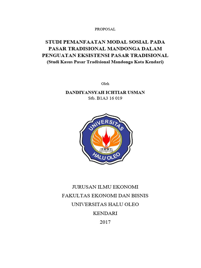 Modal Sosial dan Eksistensi Pasar Mandonga | PDF | Seni