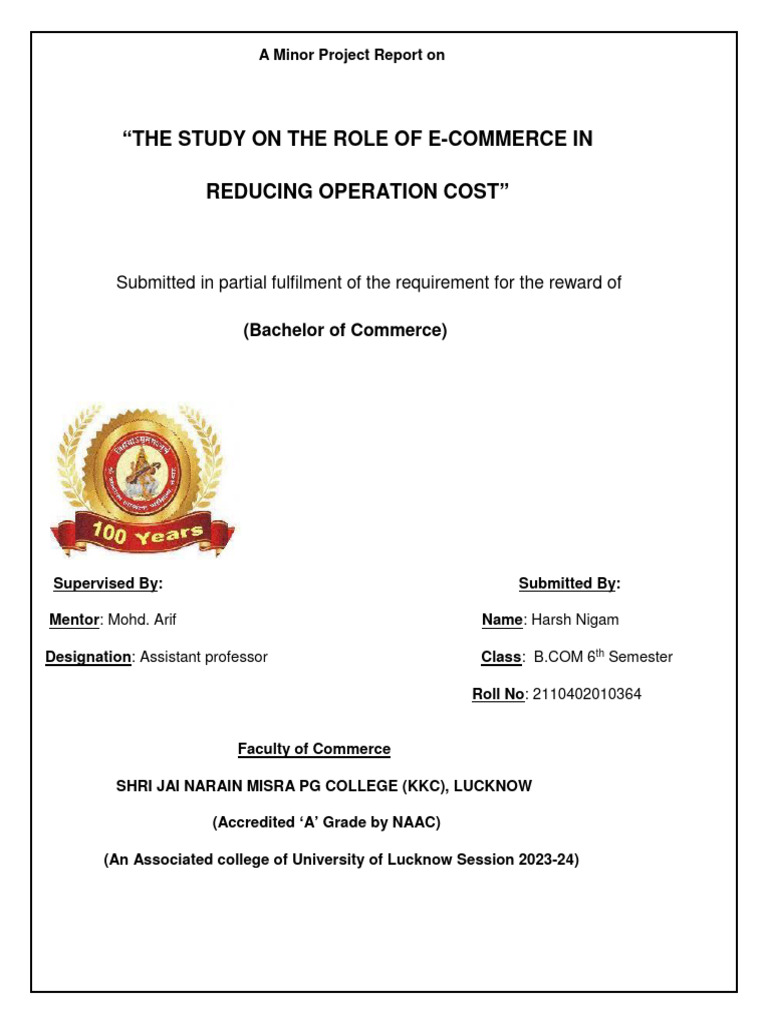 E - Commerce Project PDF | PDF | E Commerce | Methodology