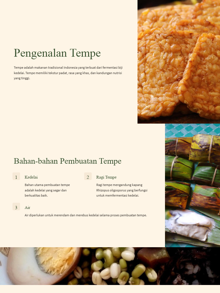 Proses Pembuatan Tempe Tradisional | PDF | Memasak, Makanan, & Anggur ...