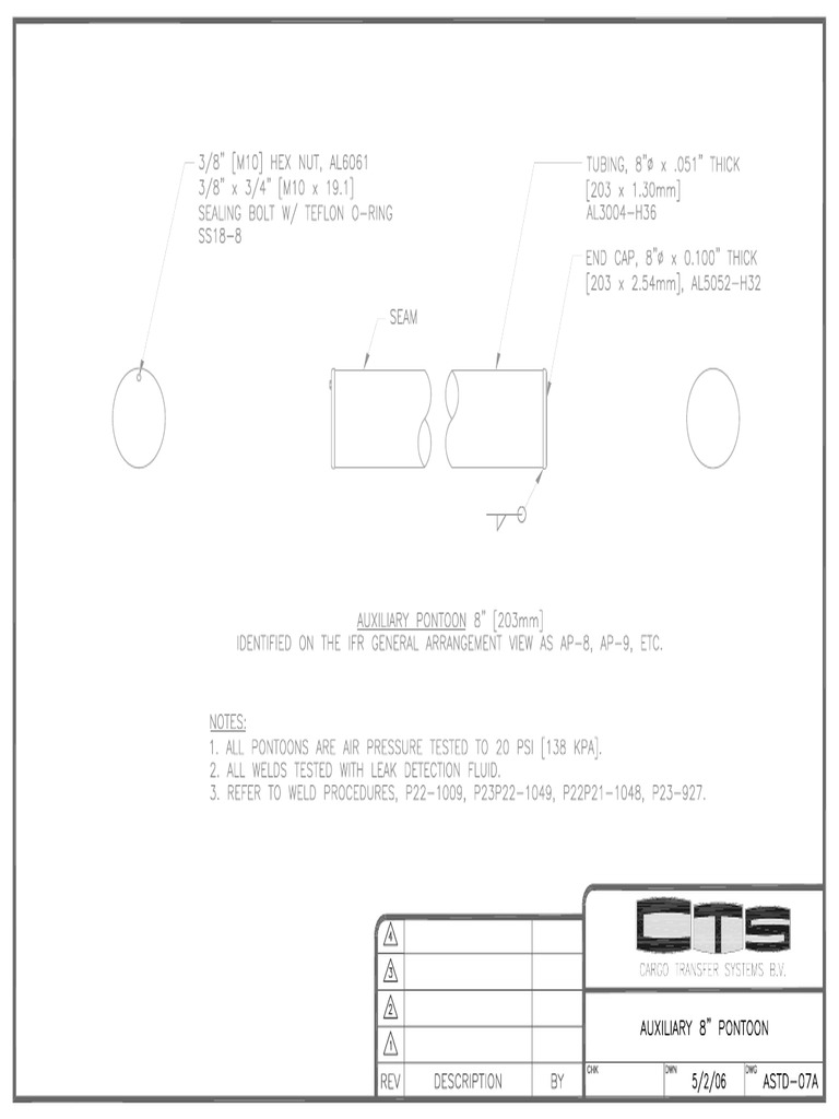 CTS Pontoon Drawings | PDF