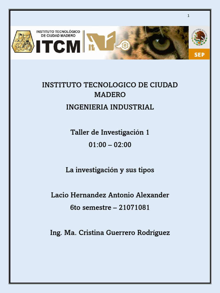 Inv. y Sus Tipos | PDF | Experimentar | Estadísticas