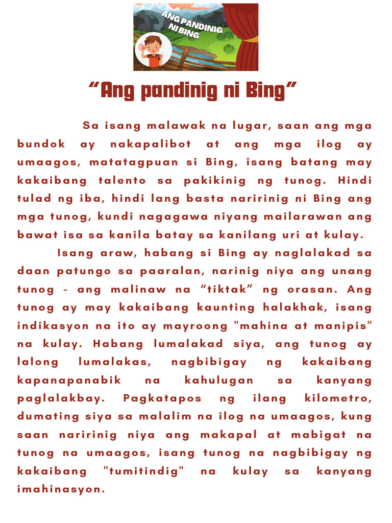 "Ang Pandinig Ni Bing" PDF | PDF