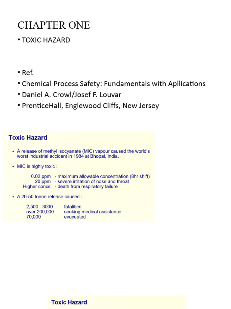 Chapter One Toxic Hazard New | PDF