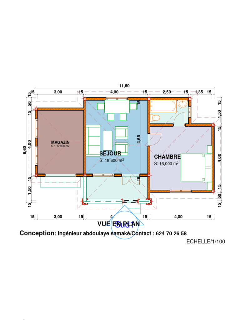 Plan de Conception d'Espace Intérieur | PDF