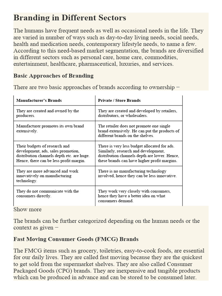 Branding Strategies Across Sectors | PDF | Brand | Retail