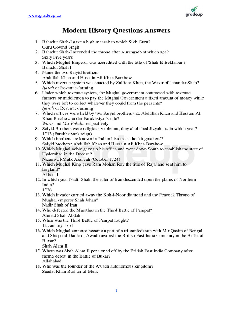 modern-history-questions-answers-english-14 | PDF