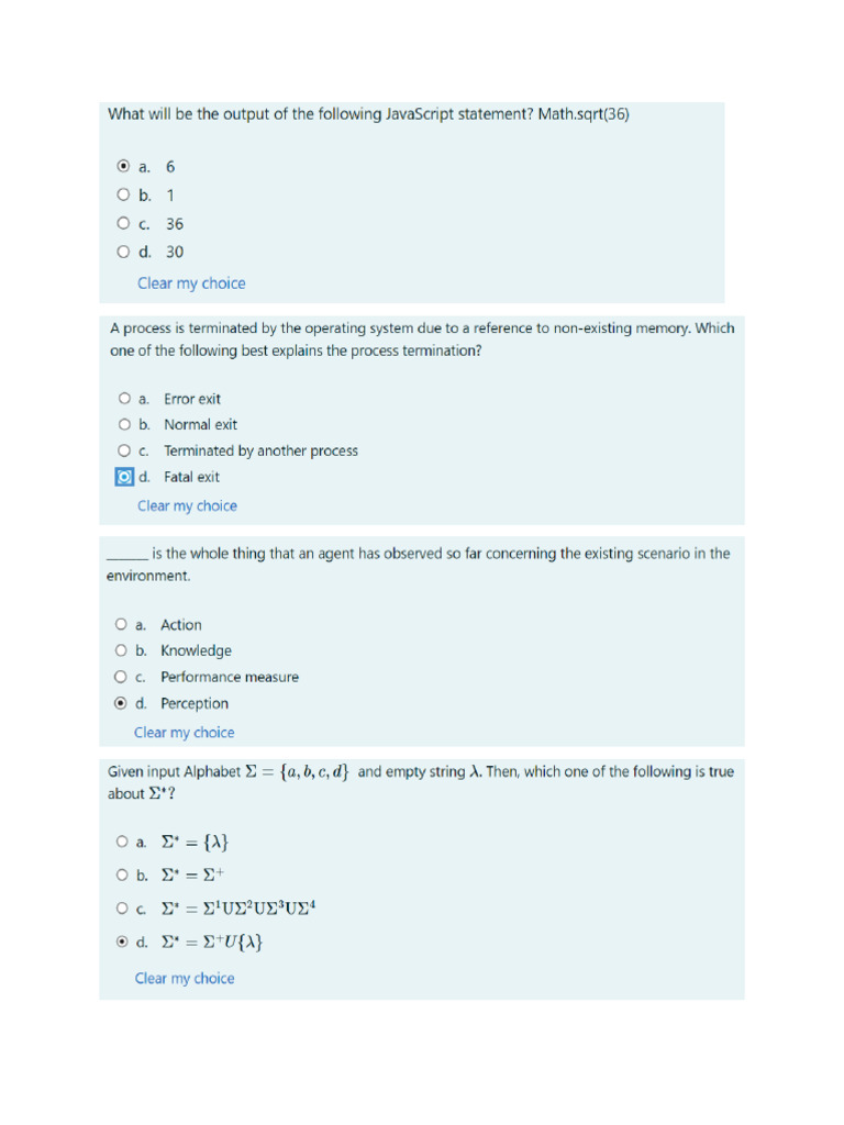Model Exam MOE | PDF