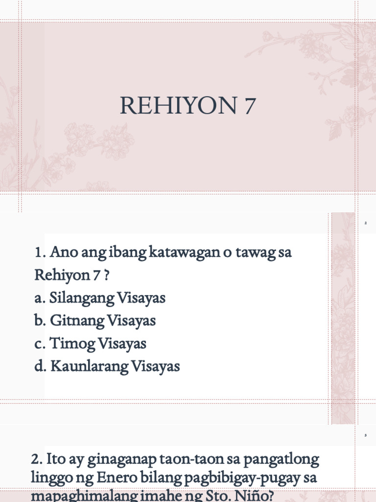Rehiyon 7 Pagtataya | PDF