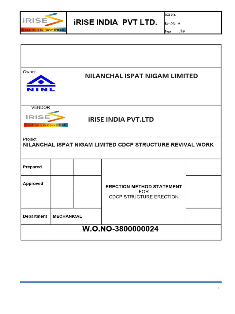 Method-Statement For Structure Assembly and Erection | PDF | Crane ...