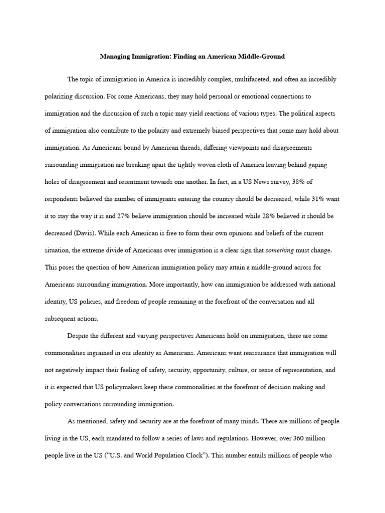 Unit 2 Post-Deliberation 2 | PDF | Immigration | Policy