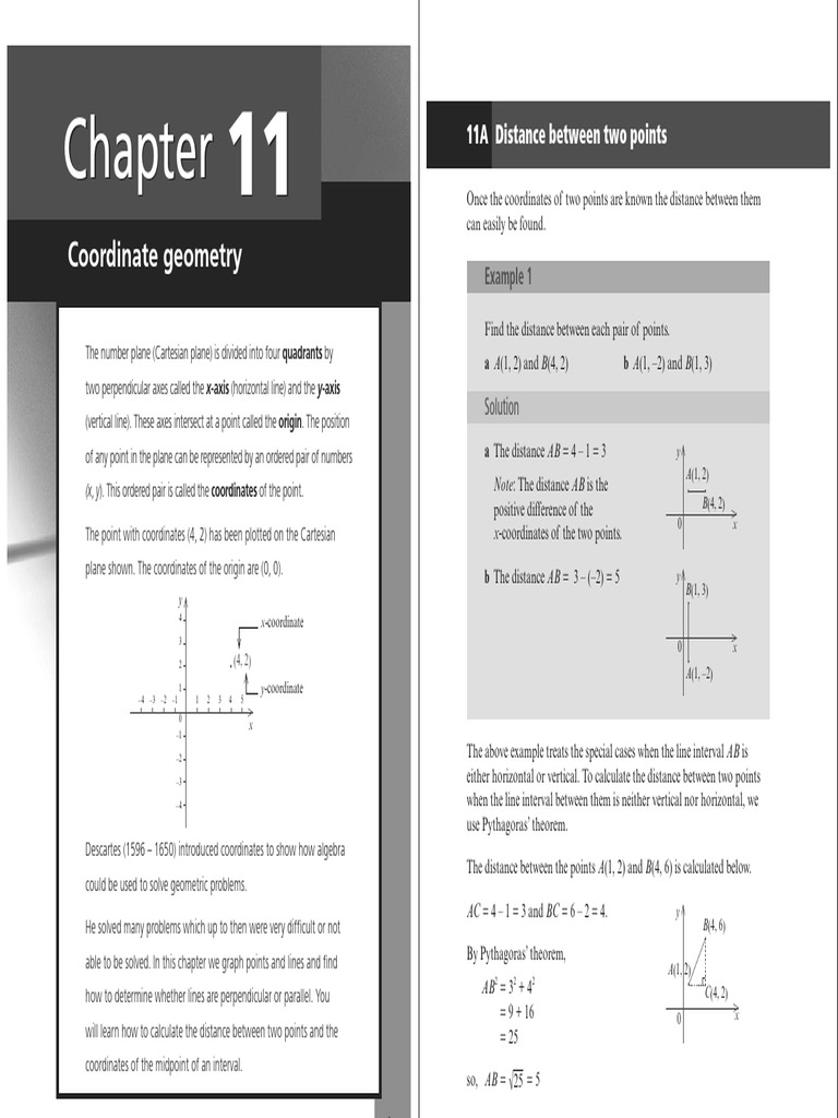 Ch-11-Coodinate Gemetry | PDF | Cartesian Coordinate System | Euclid