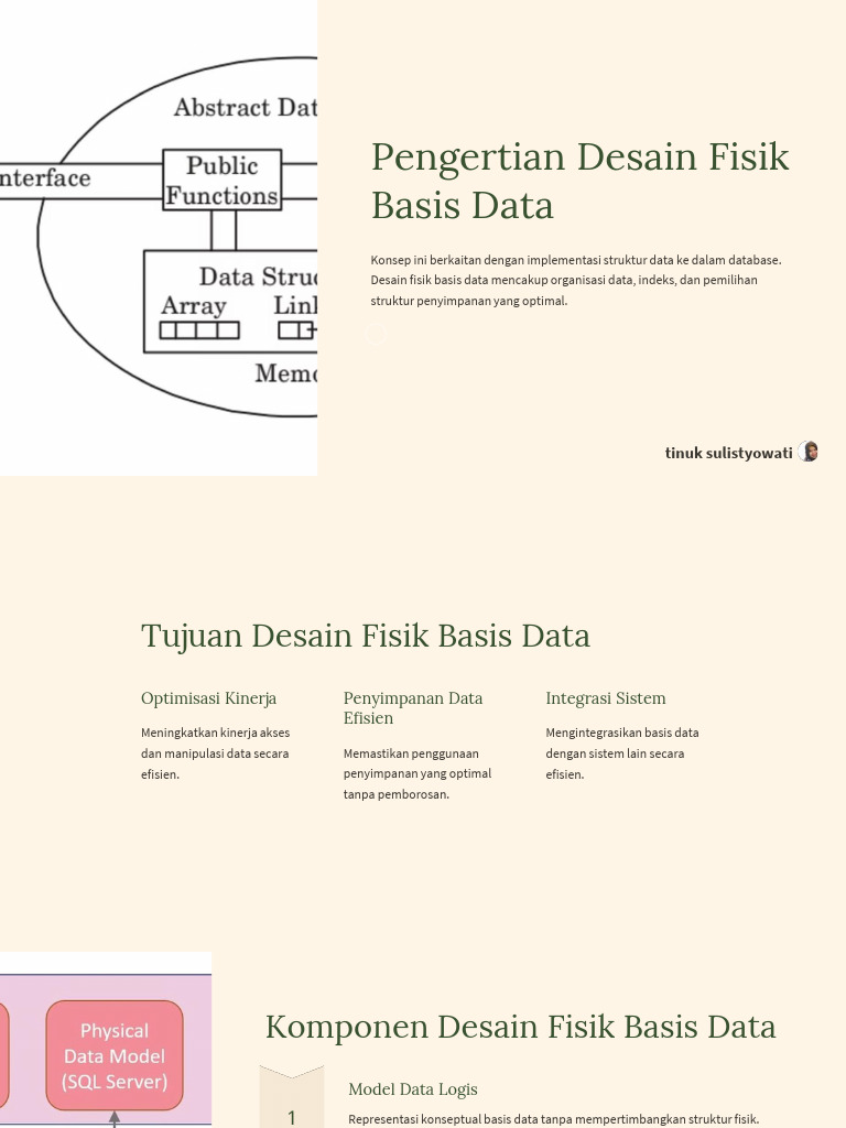 Pengertian Desain Fisik Basis Data | PDF