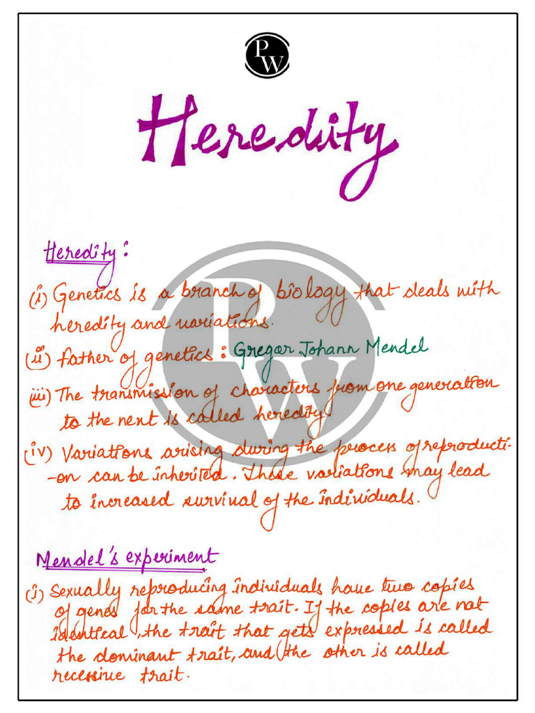 Heredity (1) - Watermarked | PDF