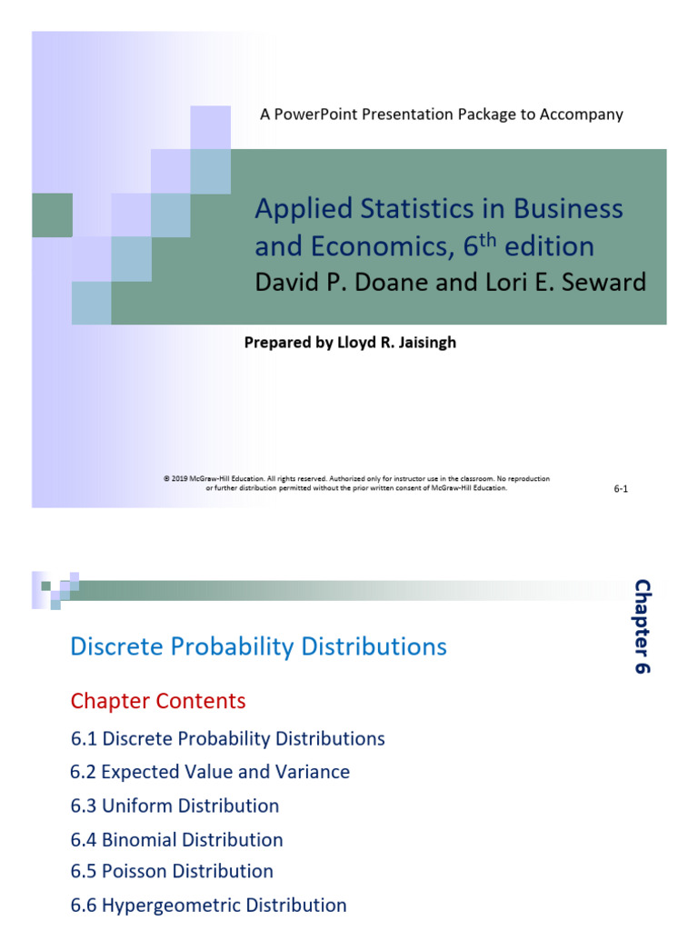 CH 06 | Download Free PDF | Probability Distribution | Poisson Distribution