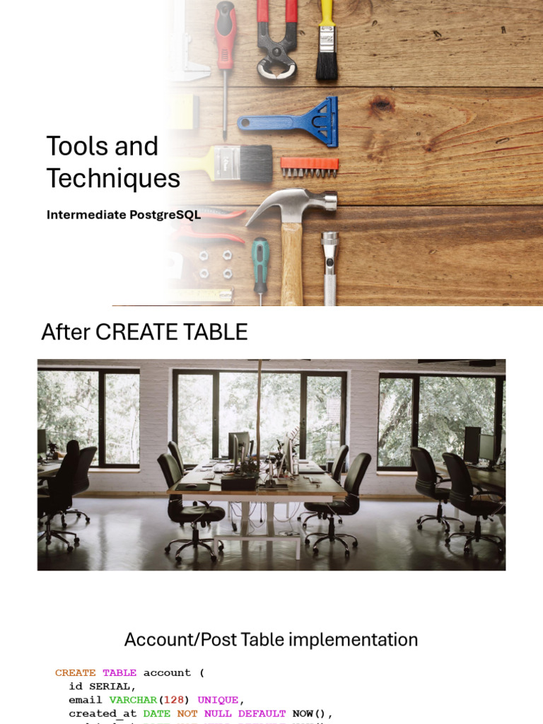 04 Tools And Techniques Sql Pdf Database Transaction Postgre Sql