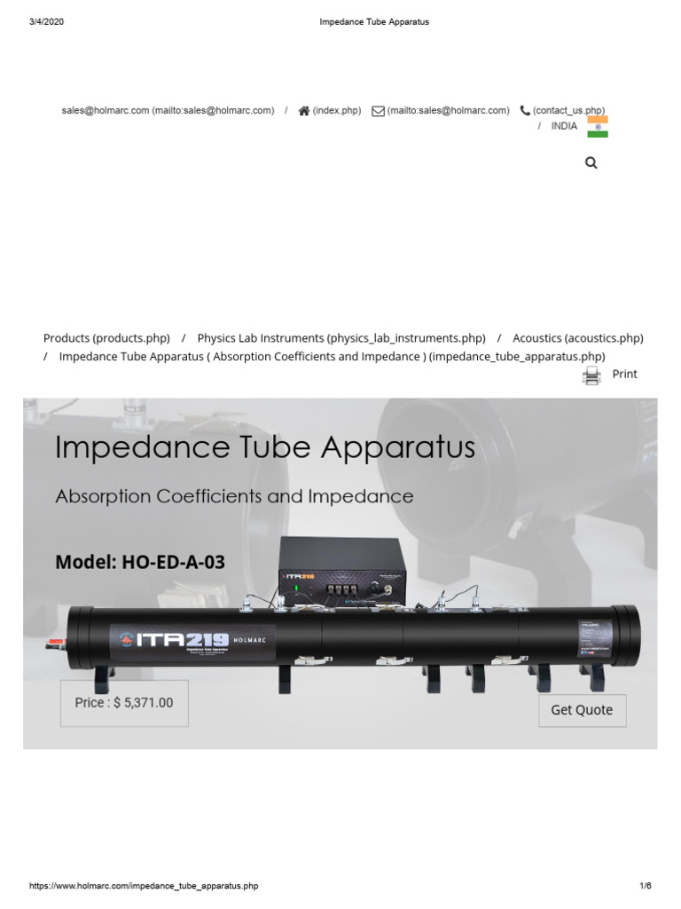Impedance Tube Apparatus | PDF | Acoustics | Microphone