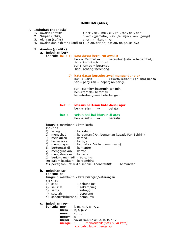 Imbuhan | PDF