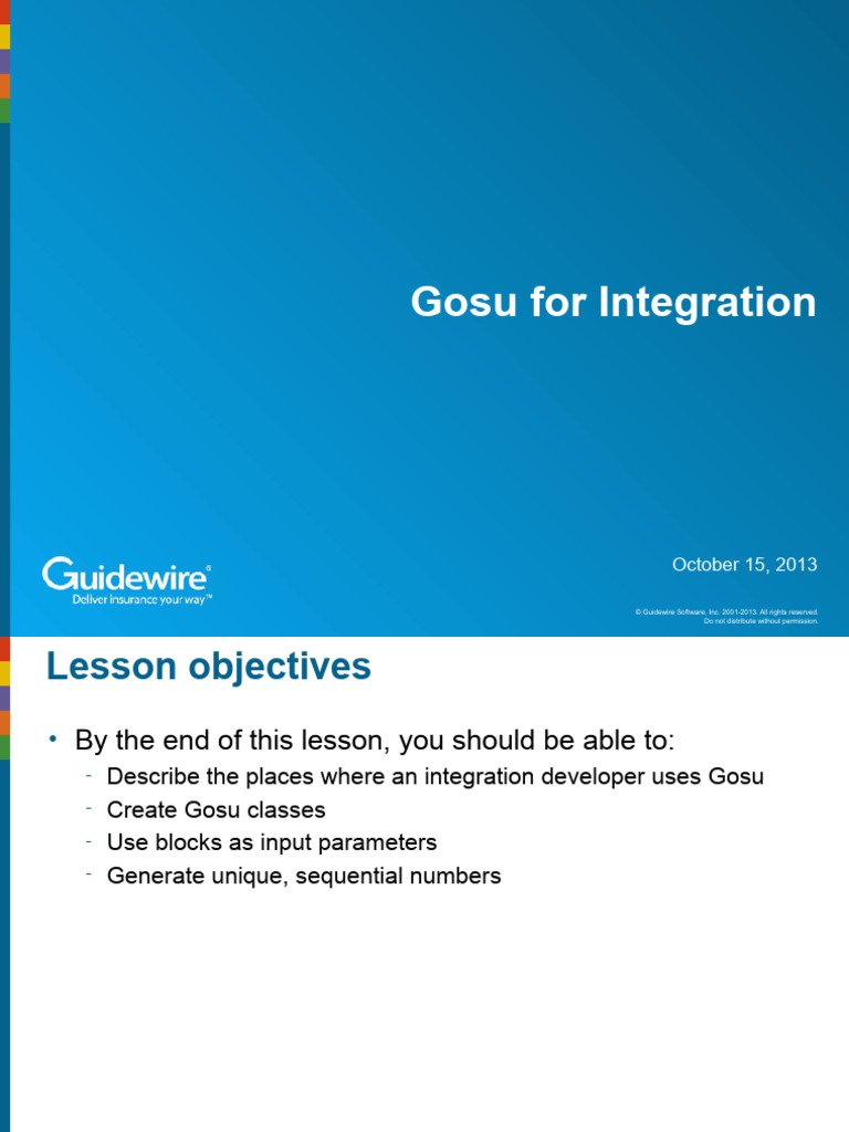 02 TA80 INTG020 GosuForIntegration | Download Free PDF | Class (Computer Programming) | Method ...
