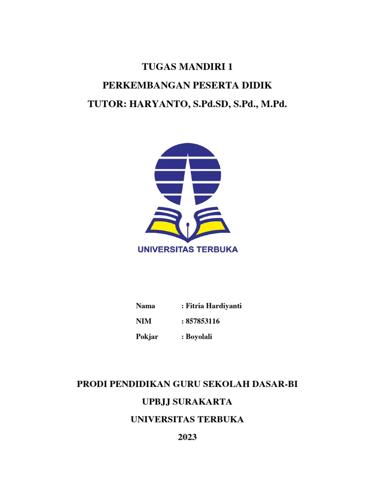 TT 1 - PPD Ut PGSD | PDF | Karier & Perkembangan | Kesehatan Holistik