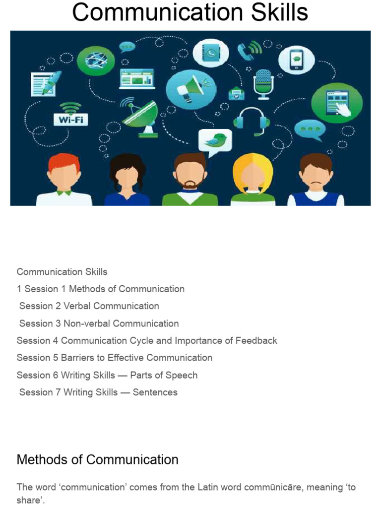 Class 10 Communication Skills Overview | PDF | Communication | Human ...