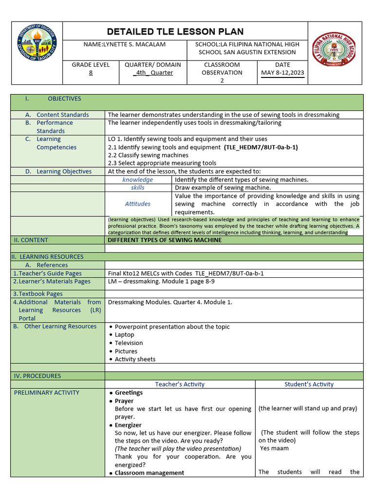 Dressmaking Cot 2 | PDF | Sewing | Learning