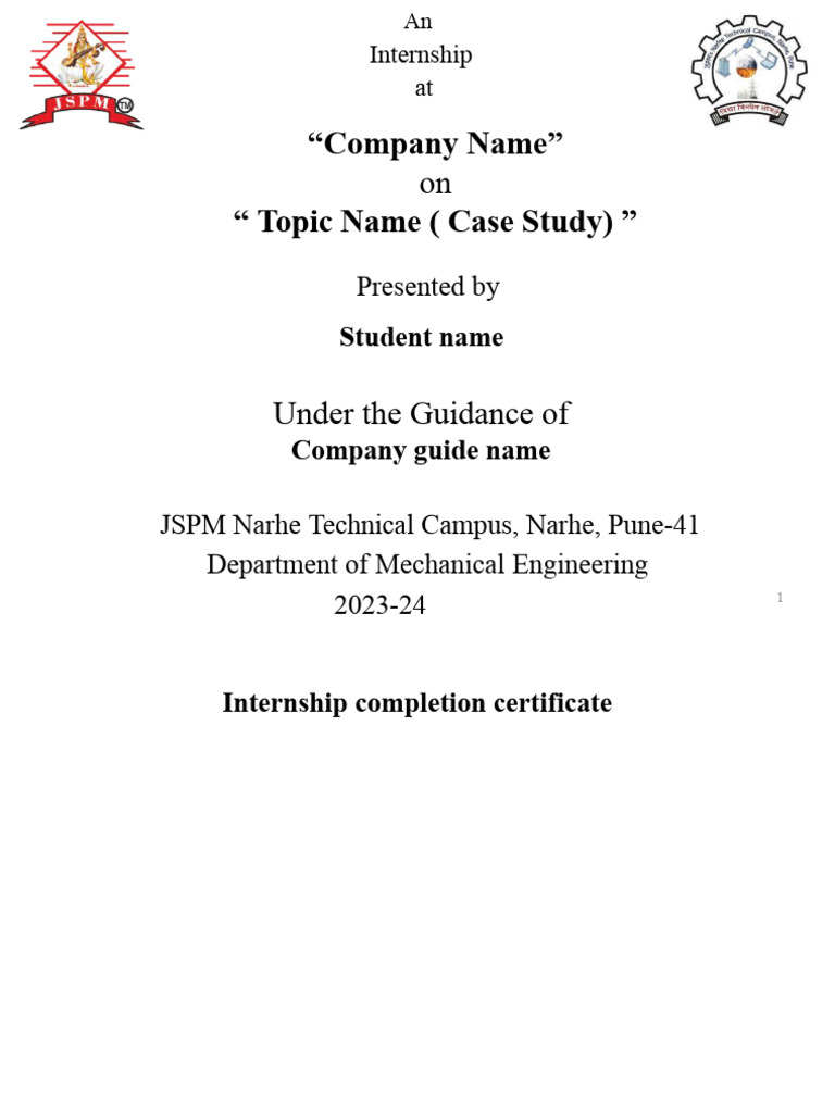 Mechanical Engineering Internship Report | PDF | Career & Growth | Art