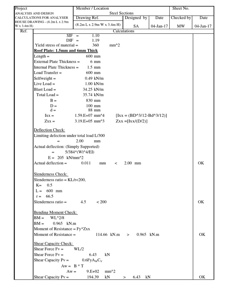 08.steel Sections (Plate) | PDF | Shear Stress | Applied And ...