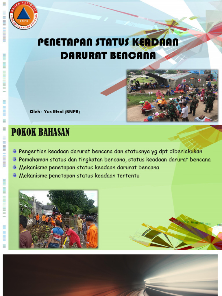 Paparan Penetapan Status Keadaan Darurat Bencana Utk TRC PB Maret 2021 | PDF