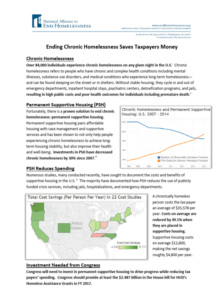 Cost Savings From PSH | PDF | Homelessness | Chronic Condition