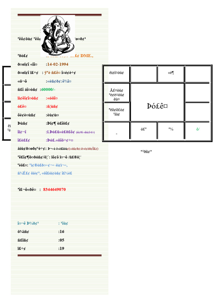 Jathagam New Format | PDF
