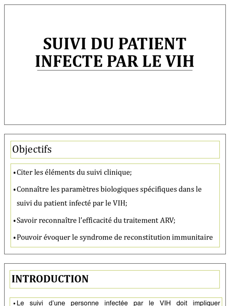 Suivi des patients VIH/SIDA | PDF | VIH | Infection