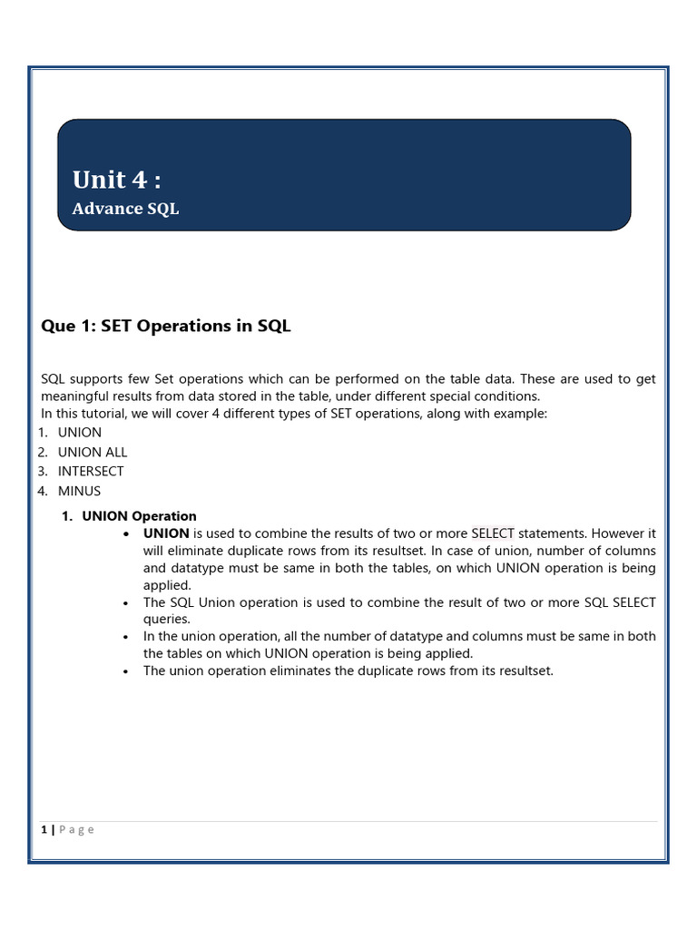 Unit4 E-Commerce | PDF | Table (Database) | Databases