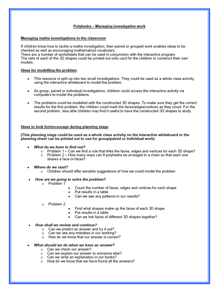 Managing Investigative Work | PDF | Mathematics