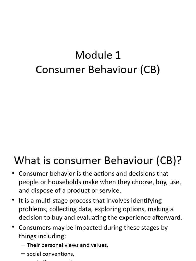 Module 1-1 | PDF | Consumer Behaviour | Marketing Module 1-1 | PDF | Consumer Behaviour | Marketing