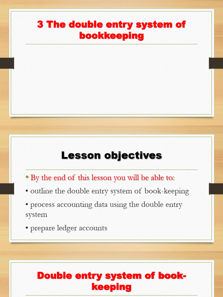 Double Entry Bookkeeping Explained | PDF | Computers