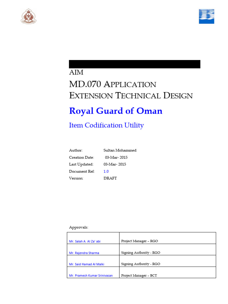 RGO-MD070 - Item Codification Utility | PDF | Databases | Database Index