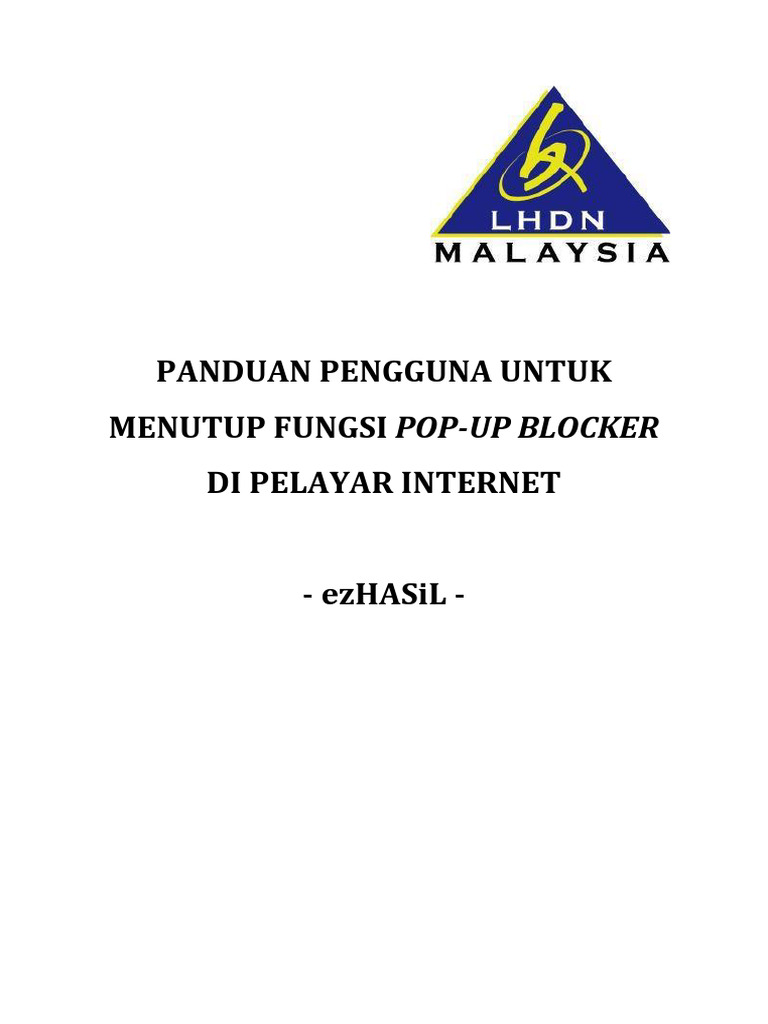 Menutup Pop-Up Blocker di Pelayar | PDF | Bisnis