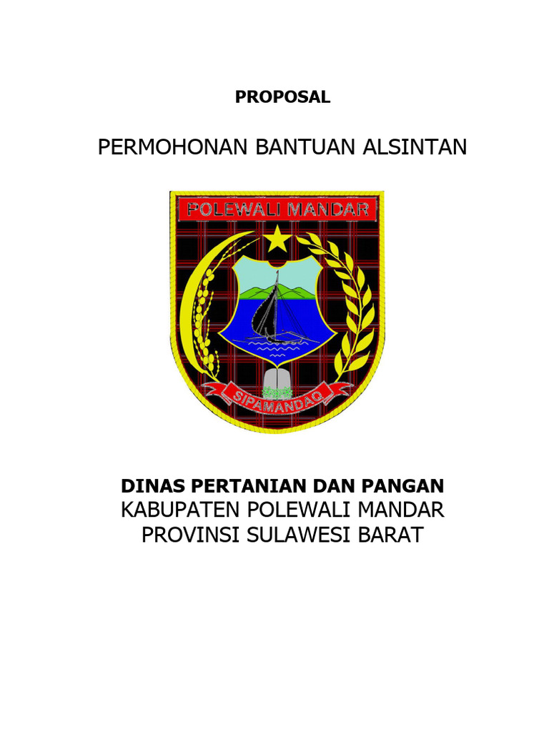 Permohonan Alsintan untuk Polewali Mandar | PDF