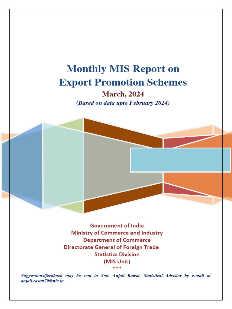 Monthly MIS Report: Export Schemes March 2024 | PDF | Trade | Economies
