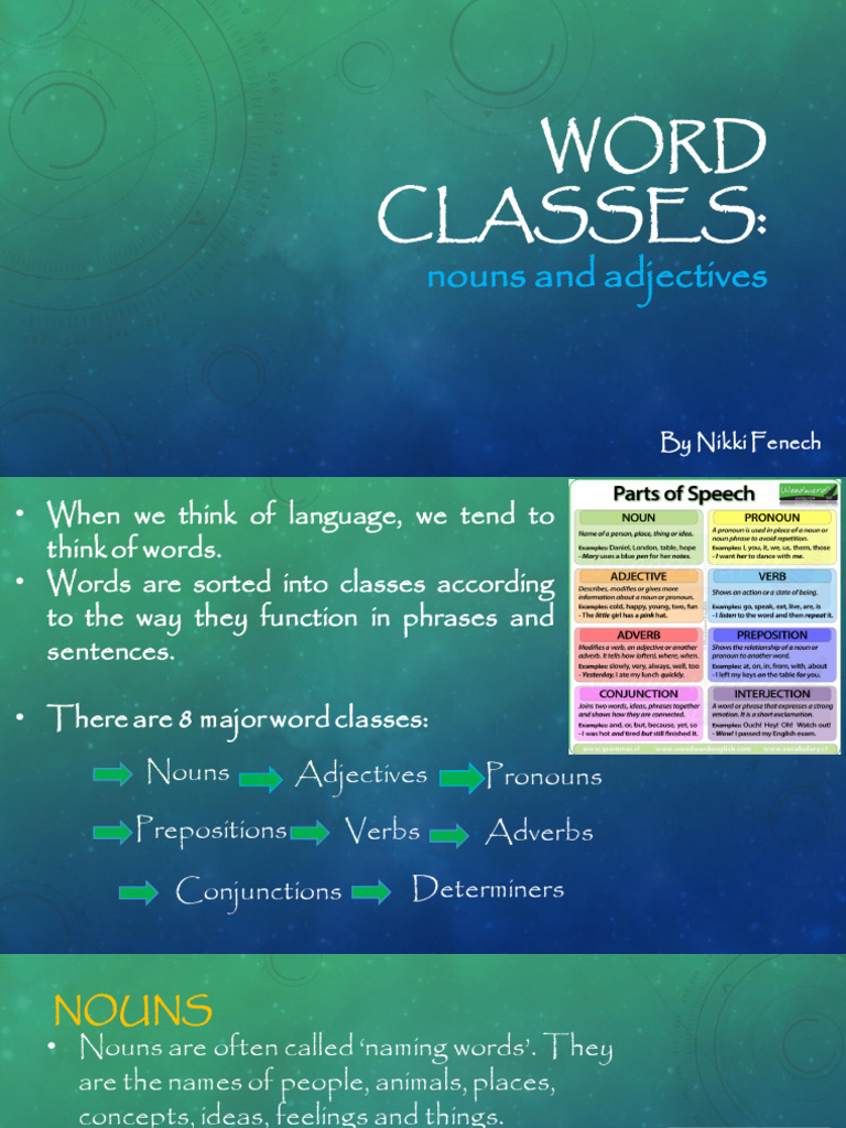 2 Word Classes Nouns and Adjectives | PDF | Noun | Adjective