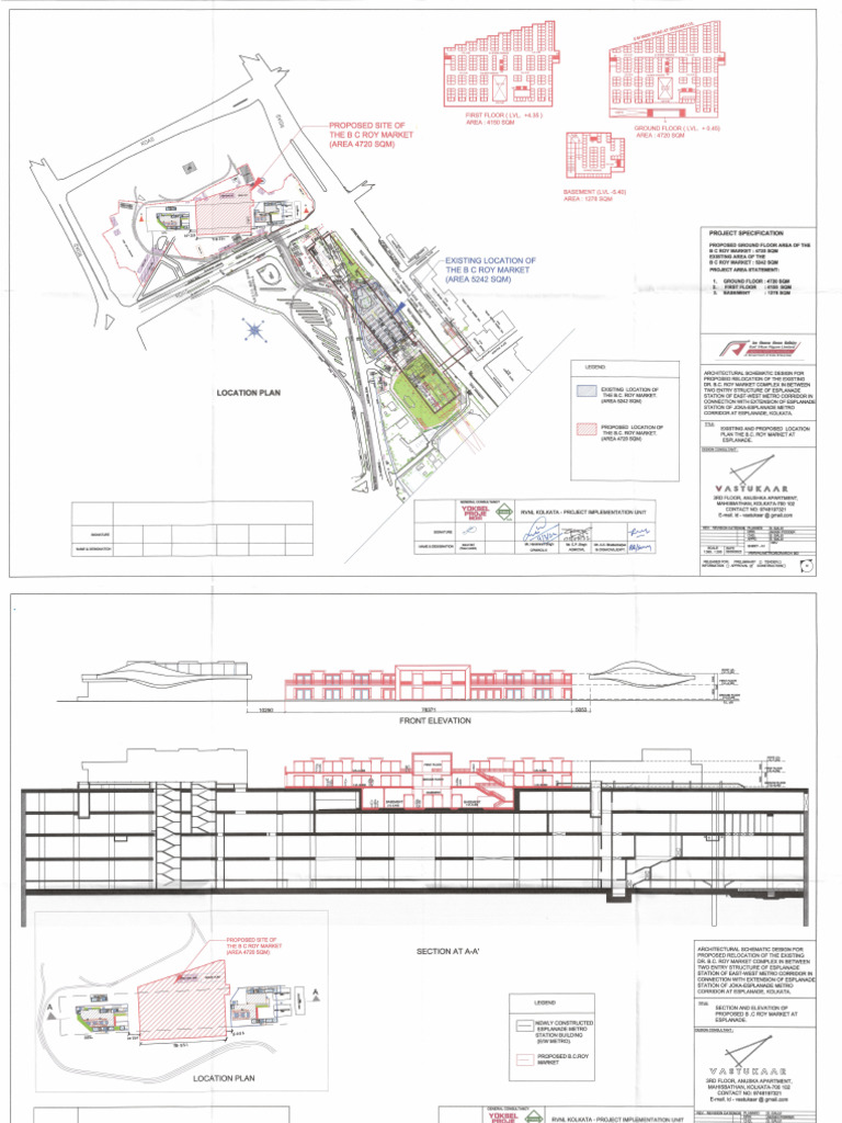 Drawings For Relocation of B.C Roy Market | PDF