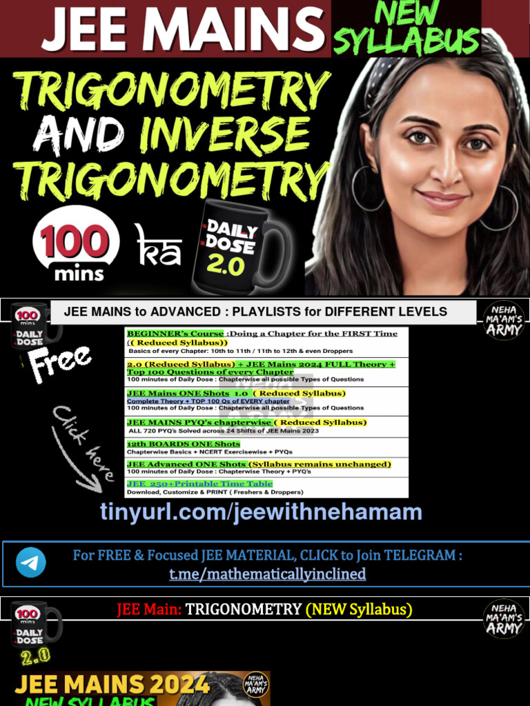 2 0 Jee Main Trigonometry Inverse New Syllabus Pdf